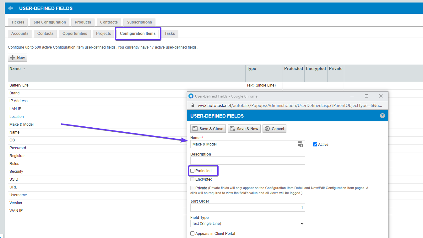 Datto Autotask PSA Integration – Lifecycle Insights