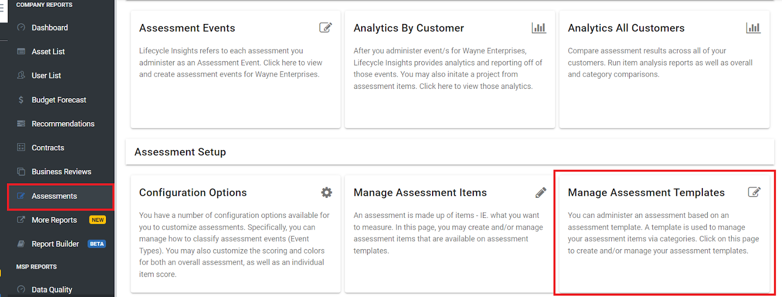 How to Build an Assessment Template – Lifecycle Insights