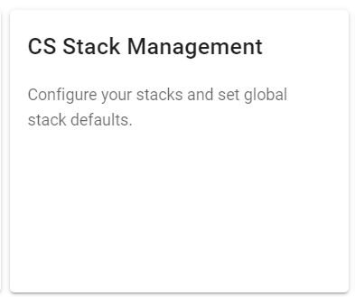 Create/Define your stack in Stack Manager v2.0 – Lifecycle Insights