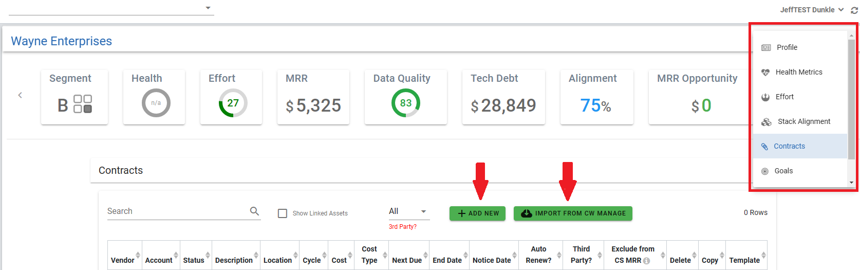 Customer Detail - Contracts – Lifecycle Insights
