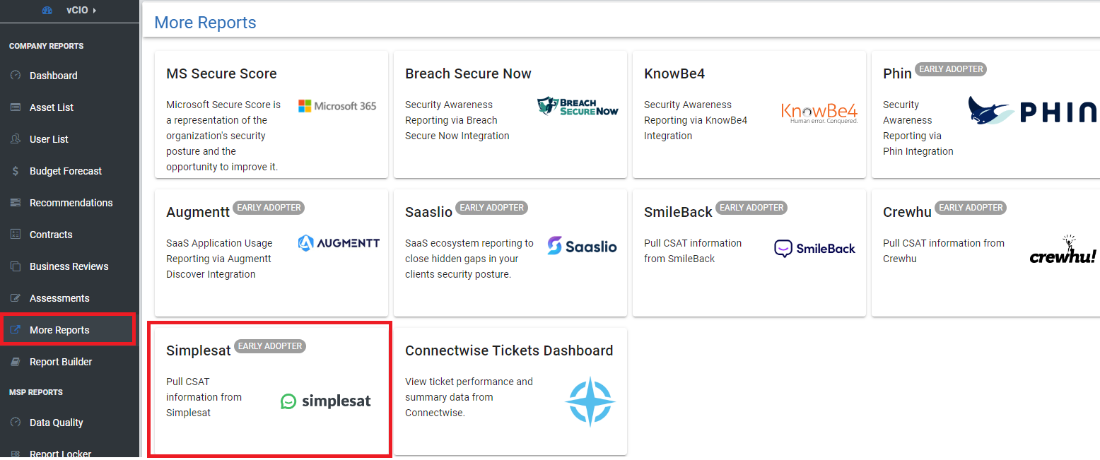 SimpleSat Reporting – Lifecycle Insights